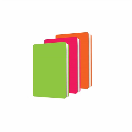 FLO-Notebook-PU Cov-Lines-80gsm-128 sheets-11x17 cm - Diabco Stationery